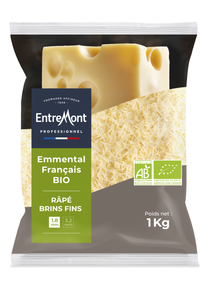 Emmental Bio Râpé - Entremont Professionnel - 1kg - Sodiaal Professionnel