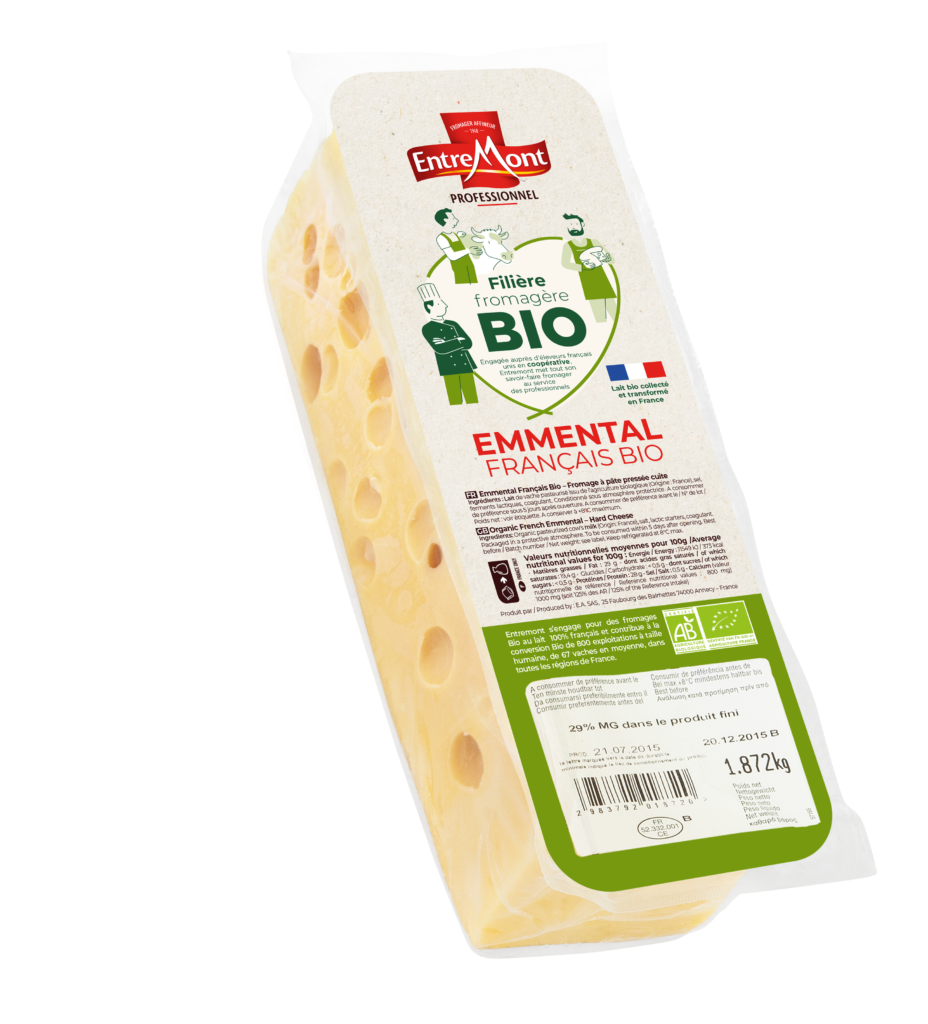 Emmental Bio bloc multi-usages 2kg - Entremont Professionnel - Sodiaal ...