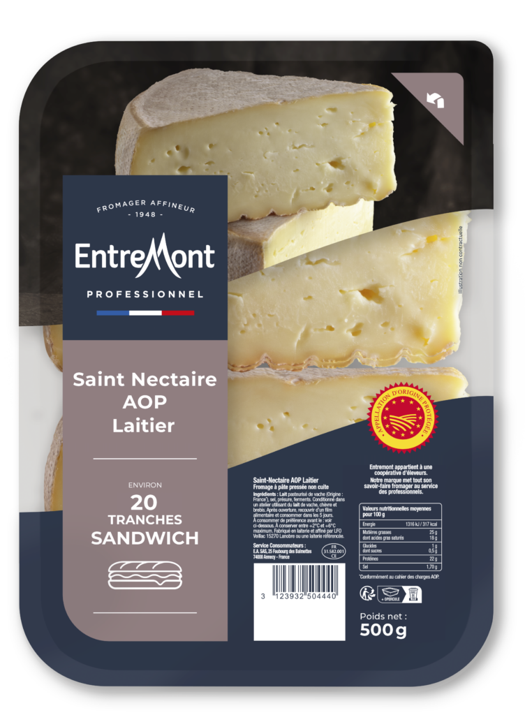 Tranches Saint-Nectaire AOP - Entremont Professionnel - 500g - Sodiaal ...